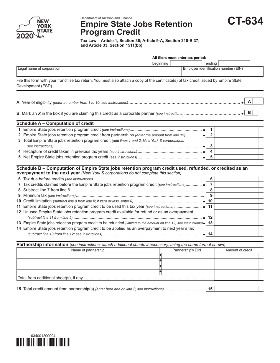 Form CT-634 - 2020 - Fill Out, Sign Online and Download Printable PDF ...