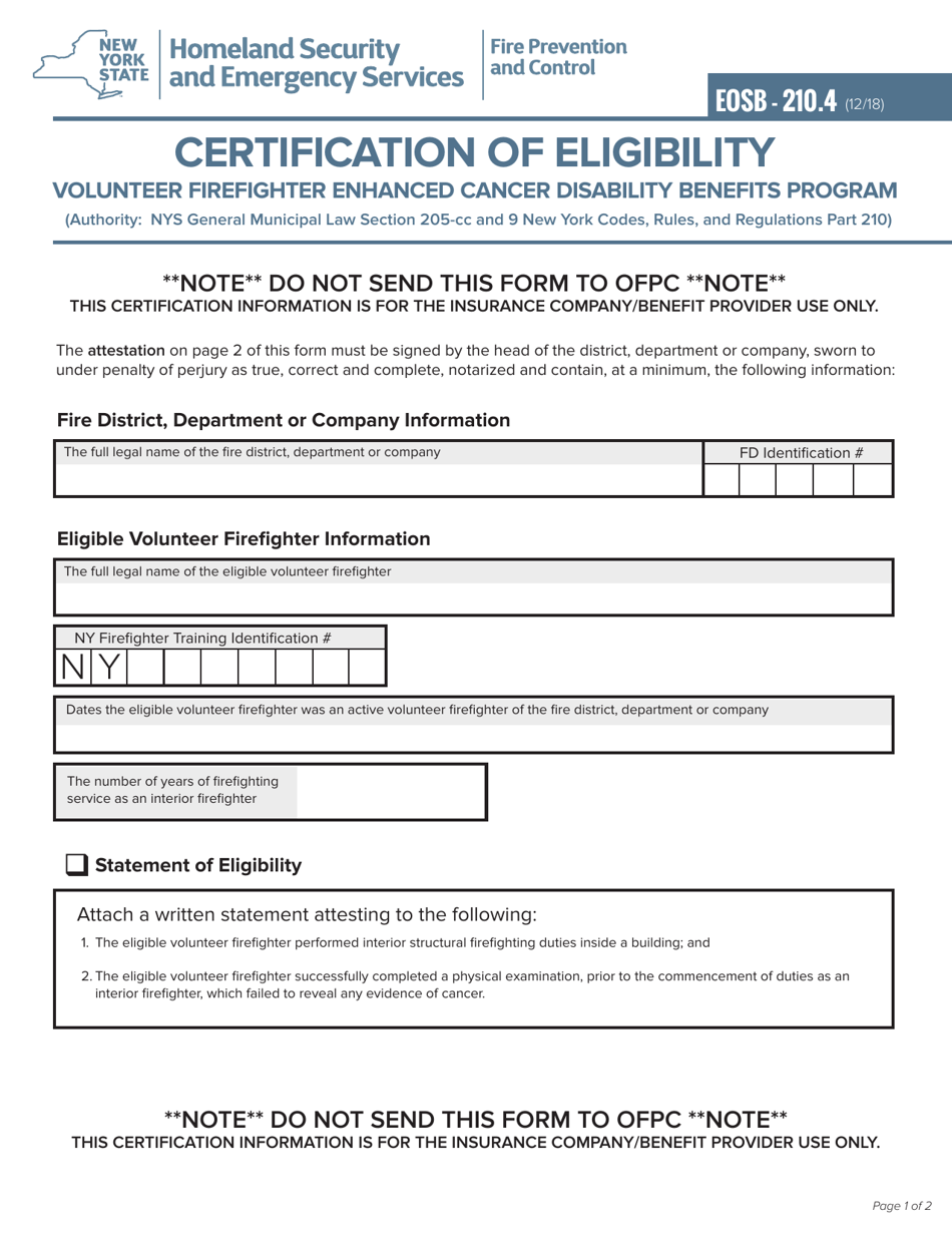 Form EOSB-210.4 - Fill Out, Sign Online and Download Fillable PDF, New ...