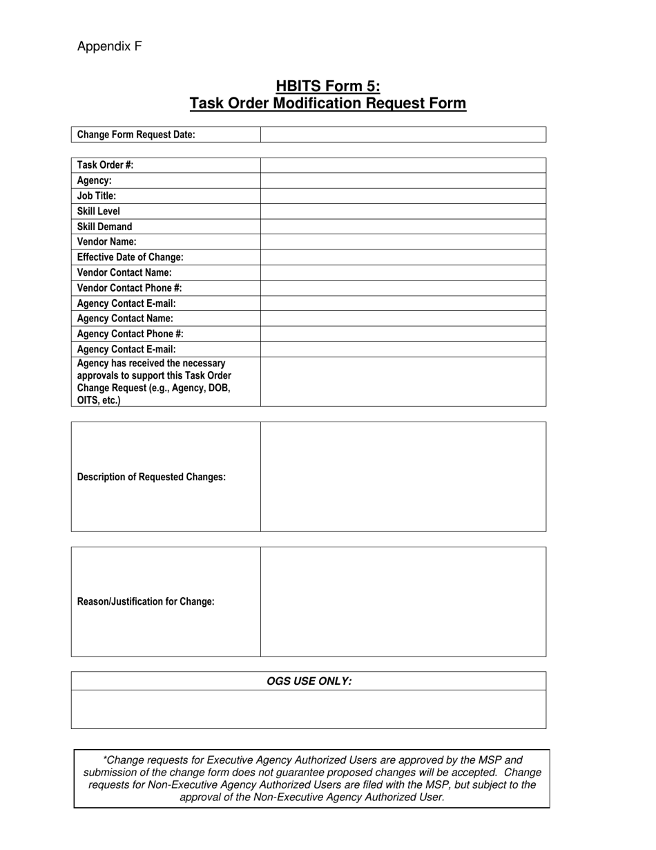 HBITS Form 5 Appendix F - Fill Out, Sign Online and Download Printable ...