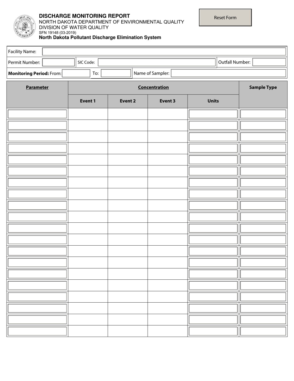 Form SFN19148 - Fill Out, Sign Online and Download Fillable PDF, North ...