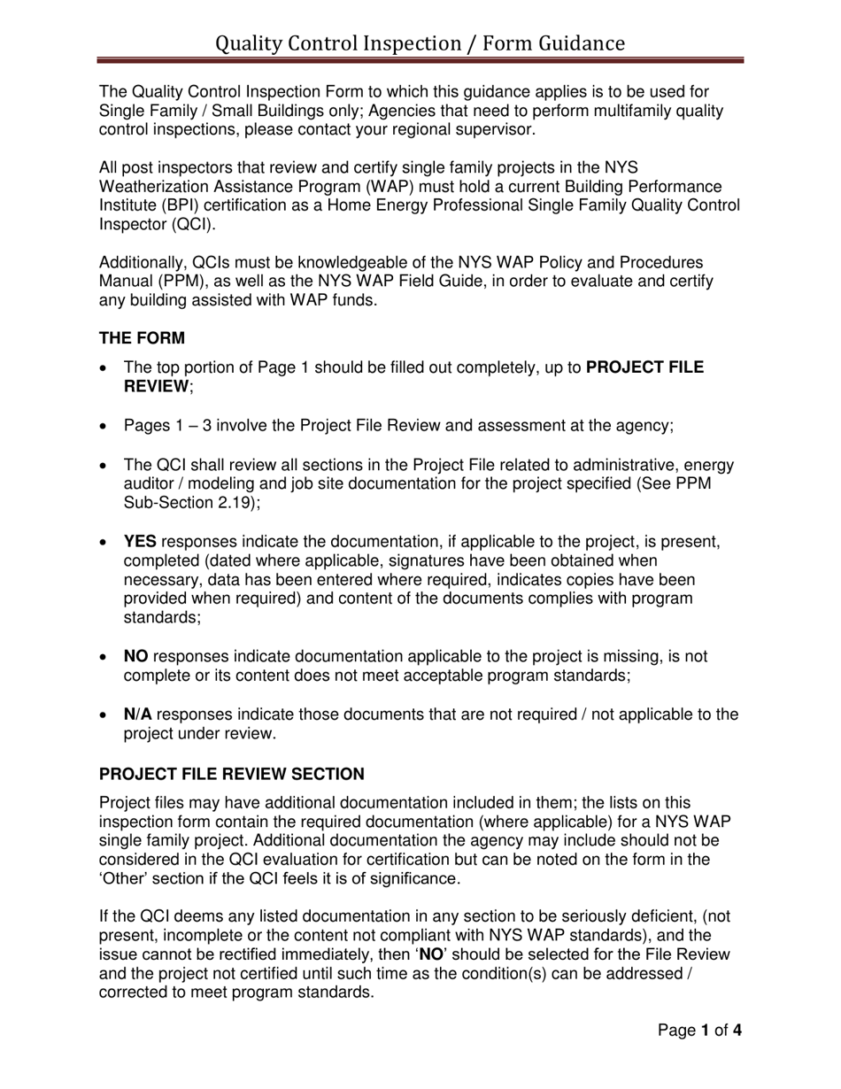 Download Instructions for Quality Control Inspection Checklist - Multi ...