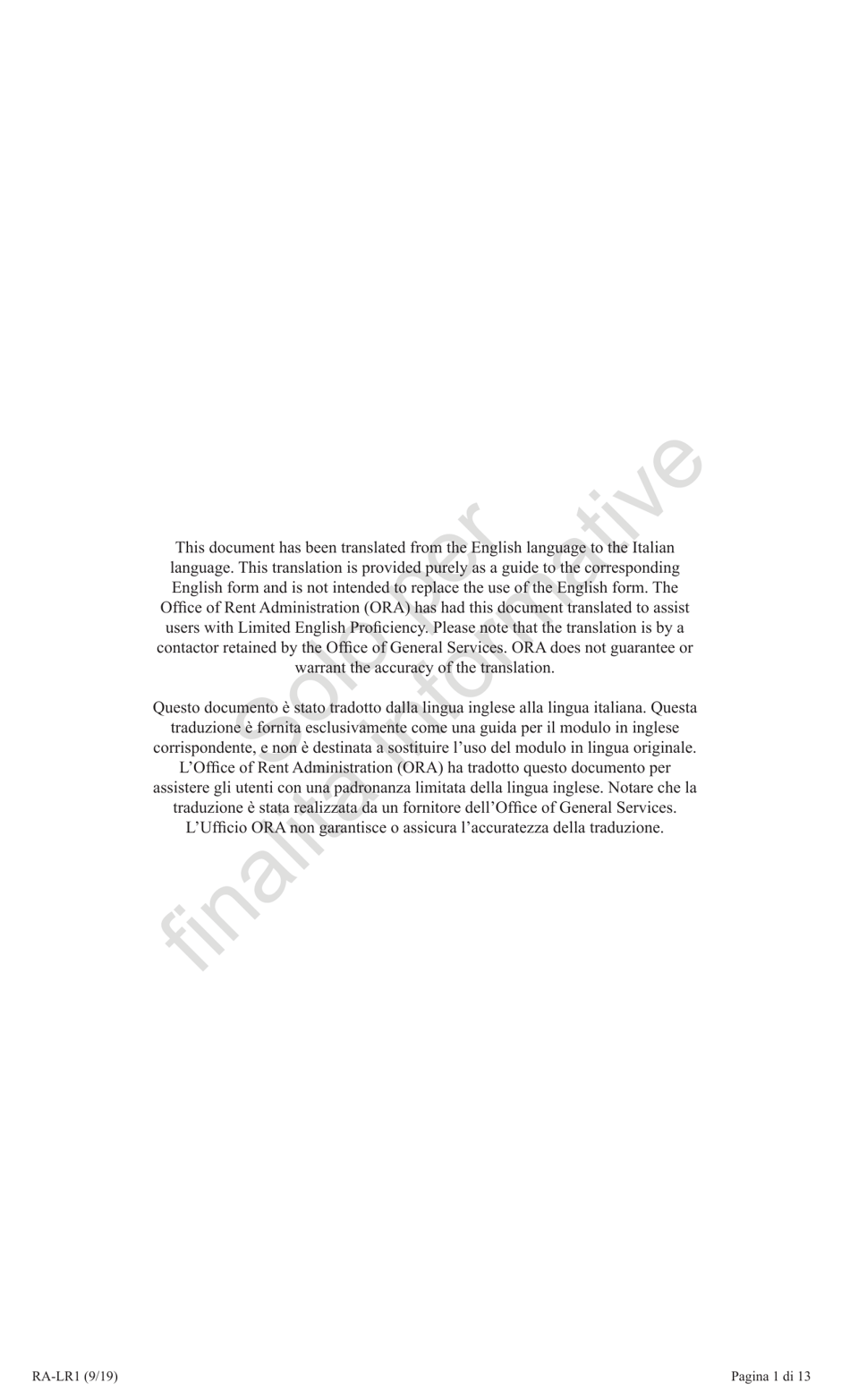 Form RA-LR1 - Fill Out, Sign Online and Download Printable PDF, New ...