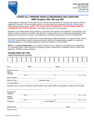 Nevada Off-Highway Vehicle Commission Forms PDF templates. download ...