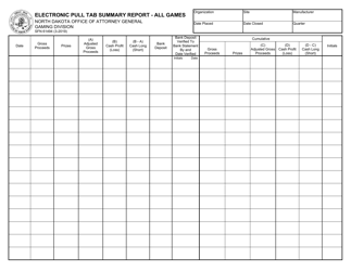 Form SFN61494 Download Printable PDF or Fill Online Electronic Pull Tab ...