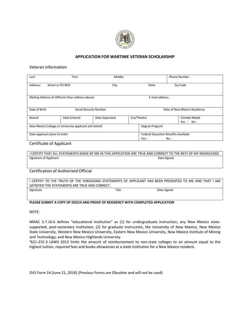 DVS Form 14 - Fill Out, Sign Online and Download Printable PDF, New ...