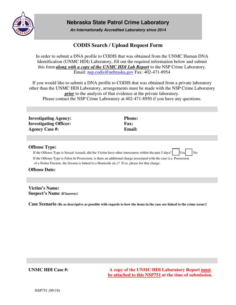 Form NSP751 - Fill Out, Sign Online and Download Fillable PDF, Nebraska ...