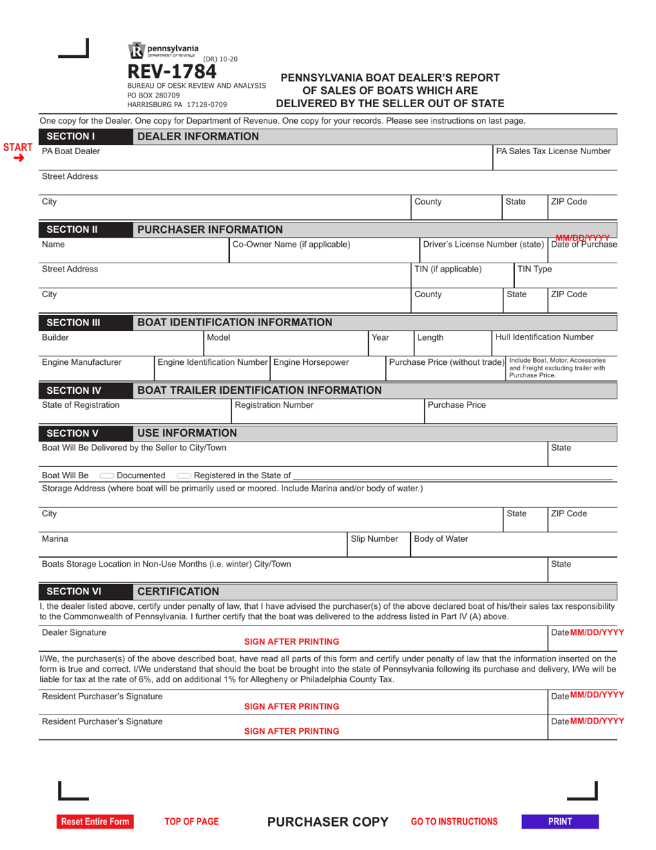 Form REV-1784 - Fill Out, Sign Online and Download Fillable PDF ...