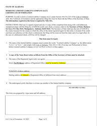 Alabama LLC Articles of Organization Templates PDF. download Fill and ...