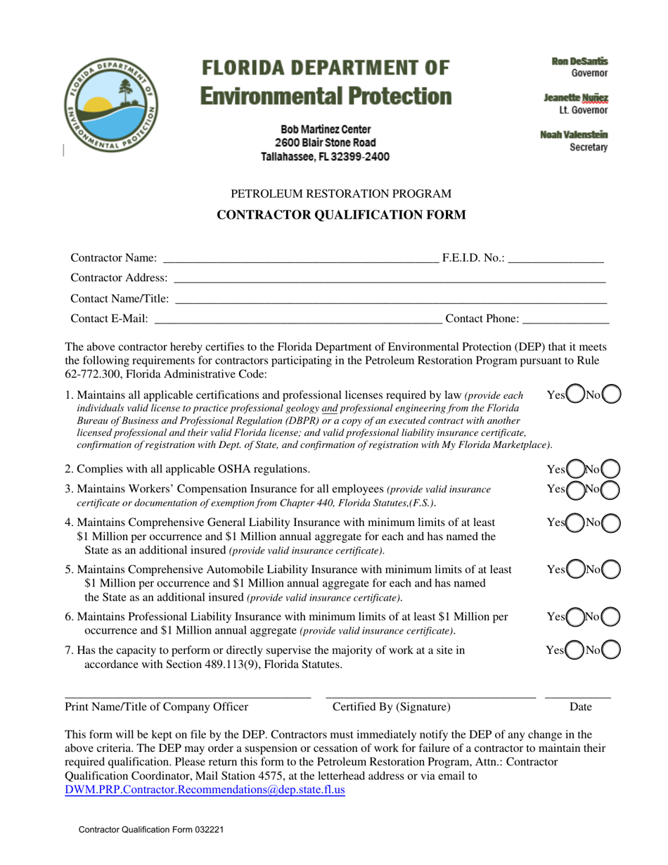 Form 032221 - Fill Out, Sign Online and Download Fillable PDF, Florida ...