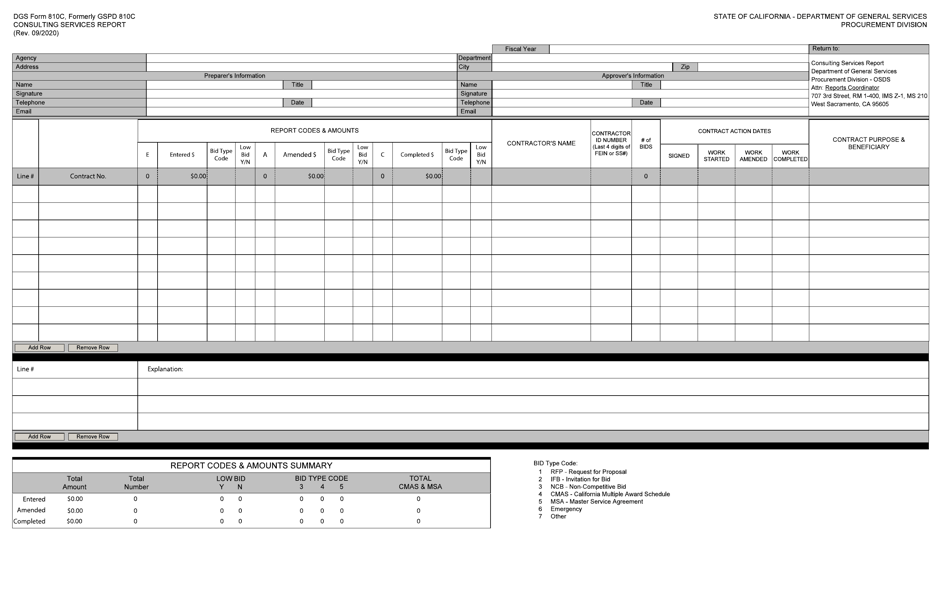 Form DGS PD810C - Fill Out, Sign Online and Download Fillable PDF ...