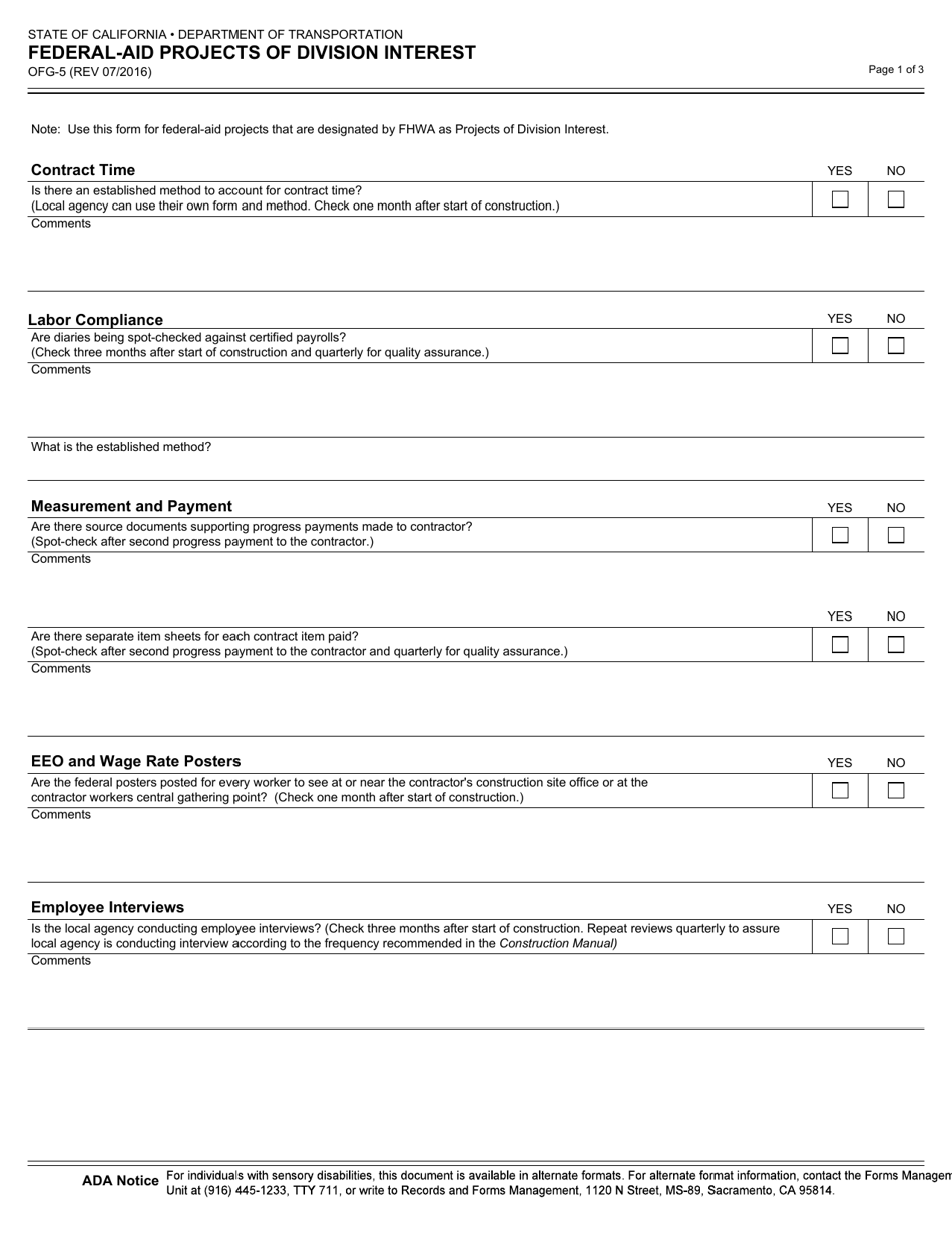 Form OFG-05 - Fill Out, Sign Online and Download Fillable PDF ...