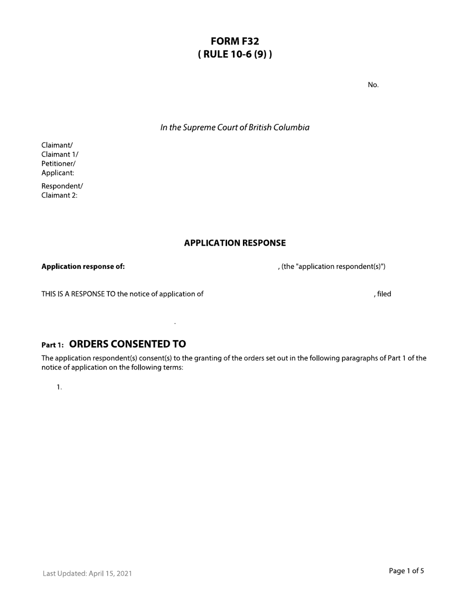 Form F32 - Fill Out, Sign Online and Download Fillable PDF, British ...