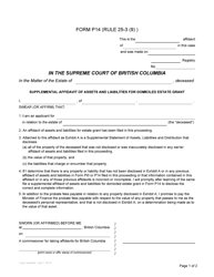 Form P10 Download Fillable PDF or Fill Online Affidavit of Assets and ...