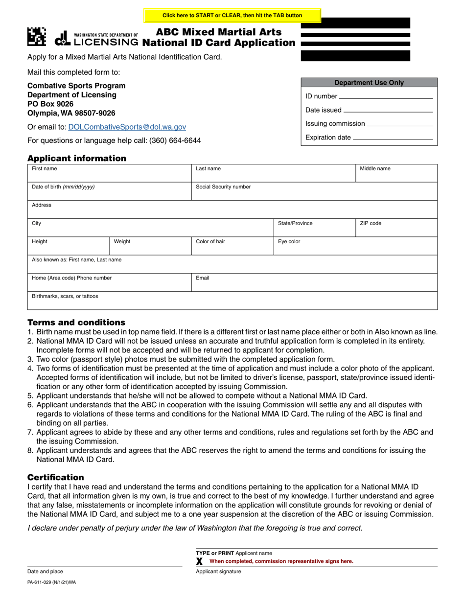 Form PA-611-029 - Fill Out, Sign Online and Download Fillable PDF ...