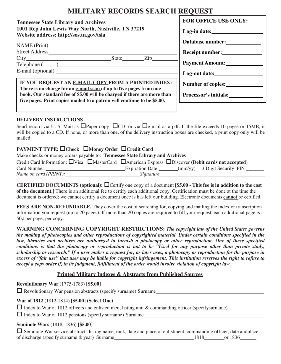 Form SS-2236 Download Printable PDF or Fill Online Military Records ...