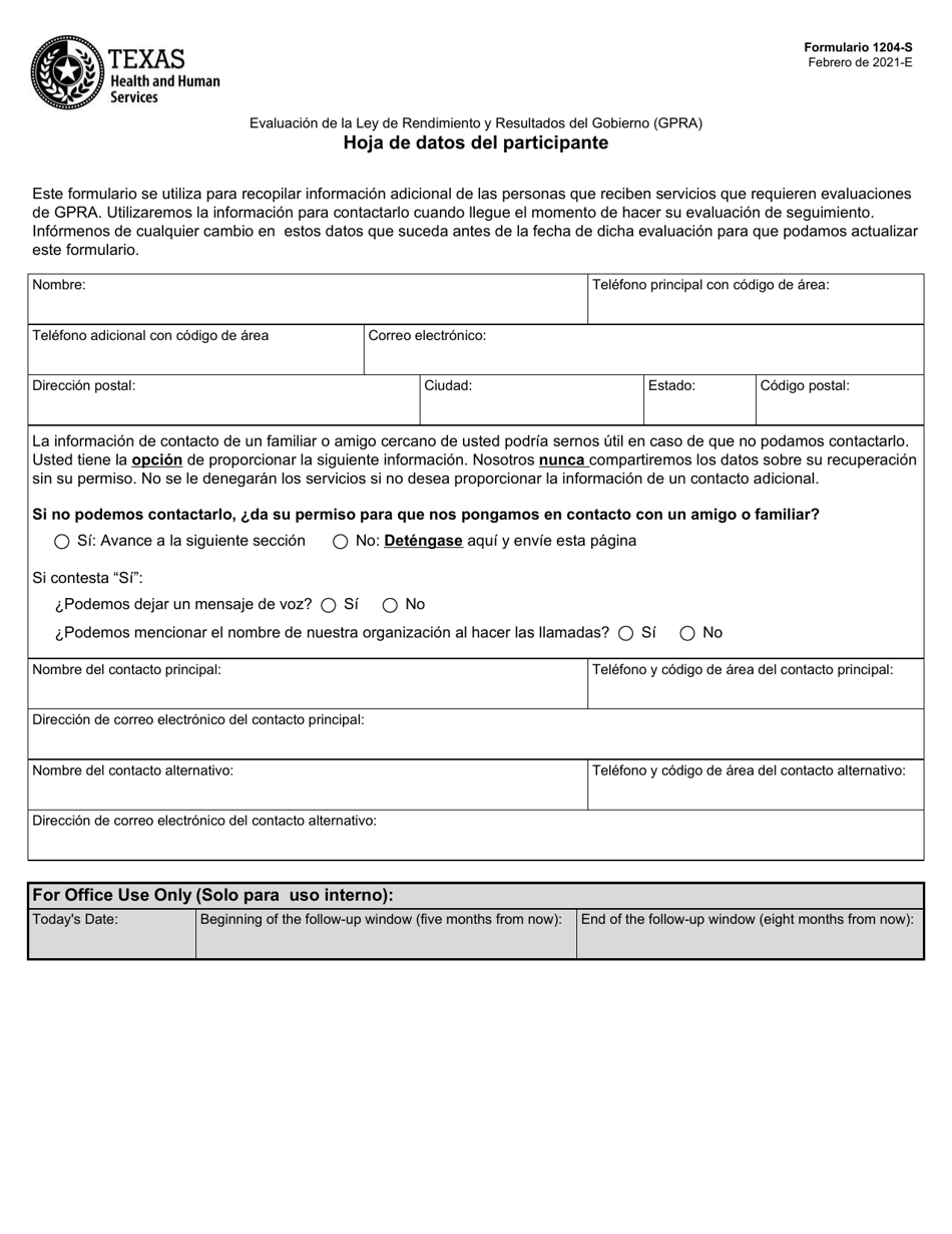 Formulario 1204-S - Fill Out, Sign Online and Download Fillable PDF ...
