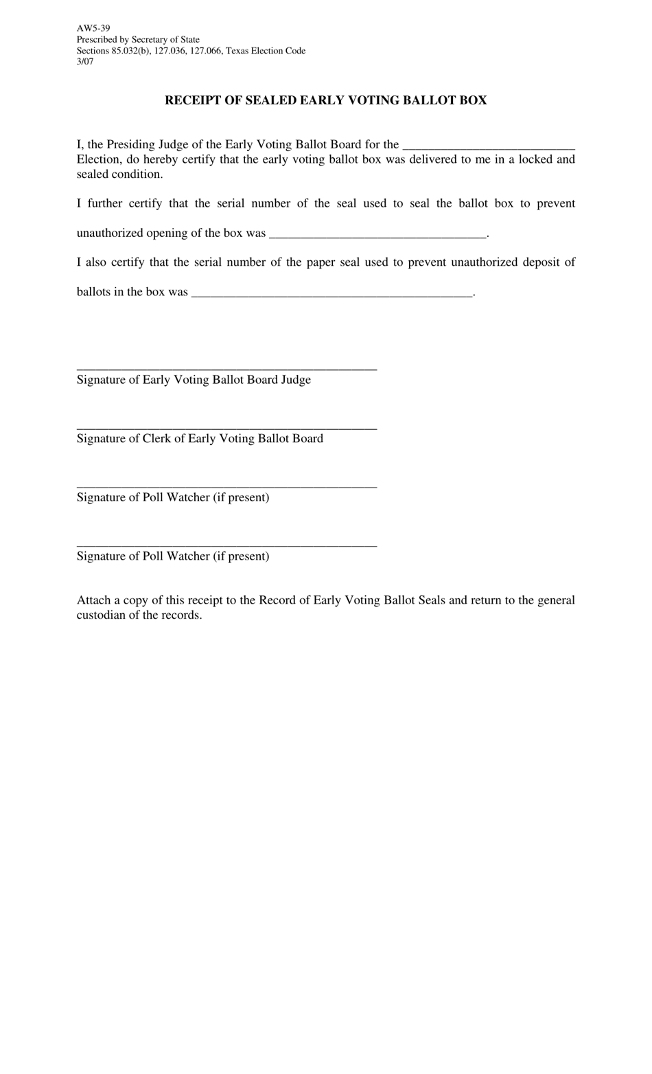 Form AW5-39 - Fill Out, Sign Online and Download Printable PDF, Texas ...
