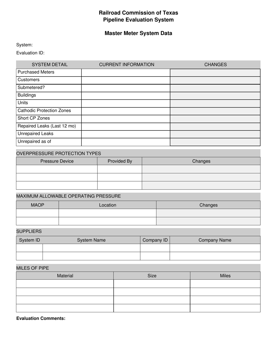 Texas Master Meter Evaluation - Fill Out, Sign Online and Download PDF ...
