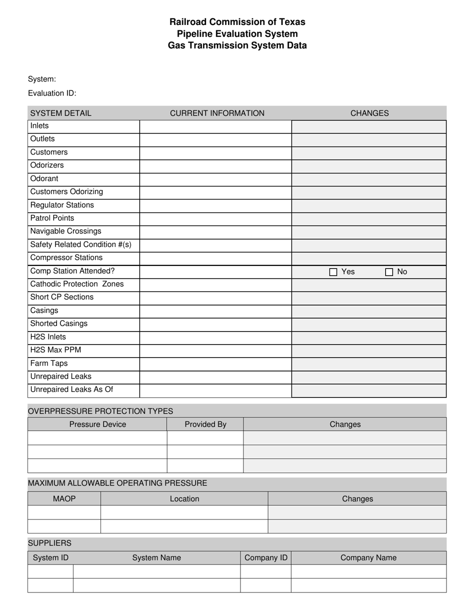Texas Gas Transmission Evaluation - Fill Out, Sign Online and Download ...