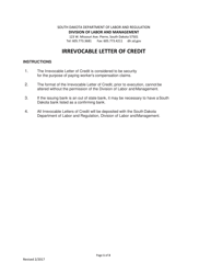 Irrevocable Letter of Credit Download Printable PDF | Templateroller