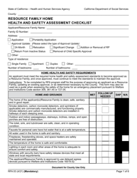 Form RFA03 Download Fillable PDF or Fill Online Resource Family Home ...