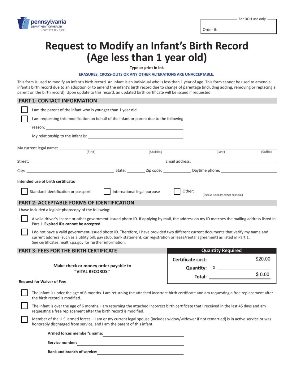 Form HD002272 - Fill Out, Sign Online and Download Fillable PDF ...