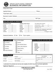 Oregon Business Information - Fill Out, Sign Online and Download PDF ...