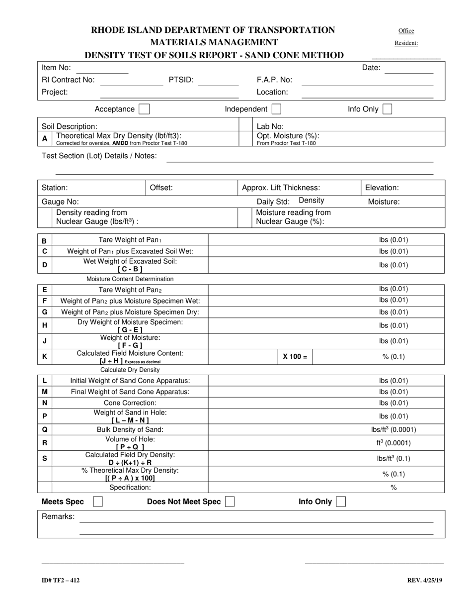 Form 412-TF2 - Fill Out, Sign Online and Download Fillable PDF, Rhode ...