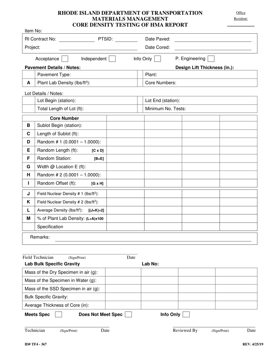Form 367-TF4 - Fill Out, Sign Online and Download Fillable PDF, Rhode ...
