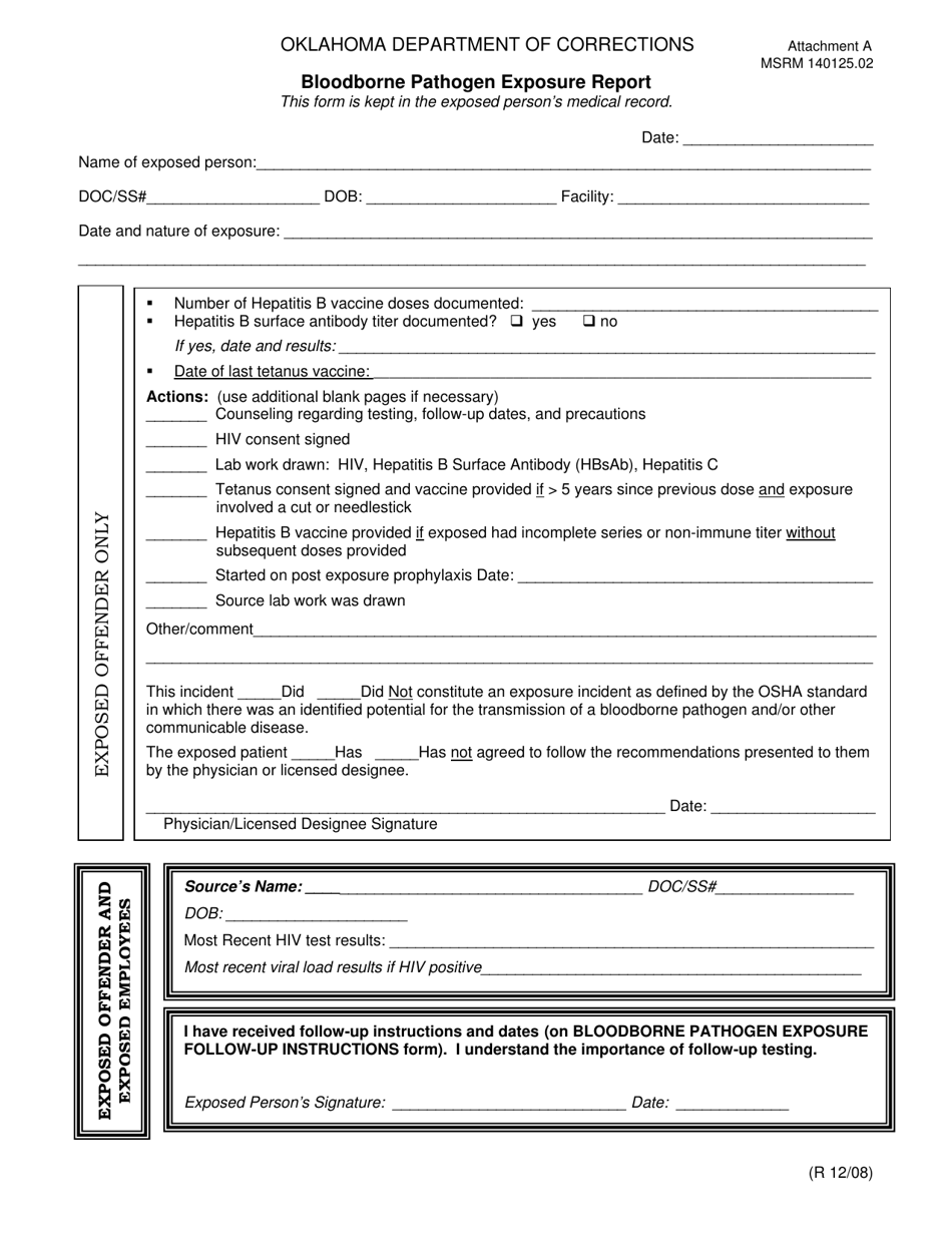 Form MSRM140125.02 Attachment A - Fill Out, Sign Online and Download ...
