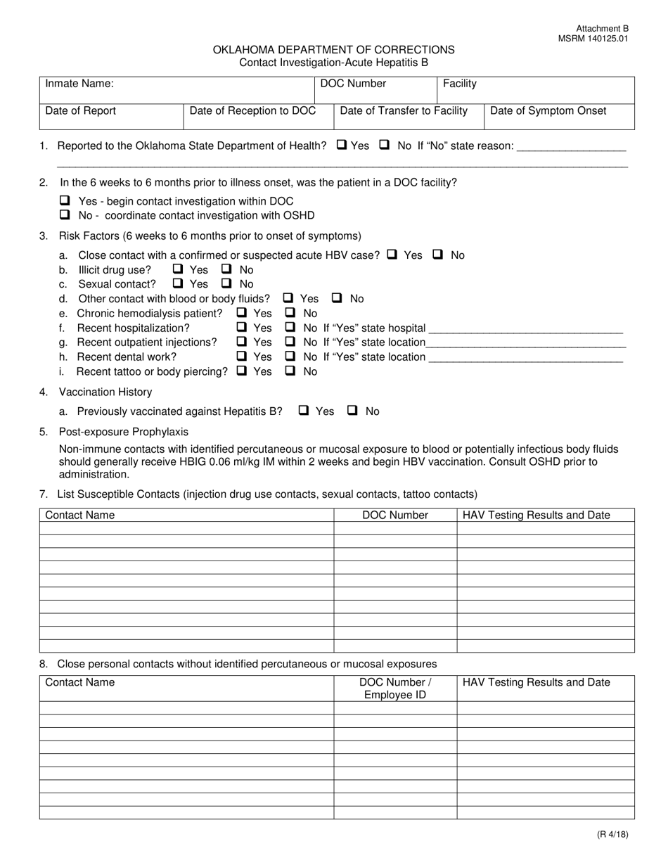 Form 140125.01 Attachment B - Fill Out, Sign Online and Download ...