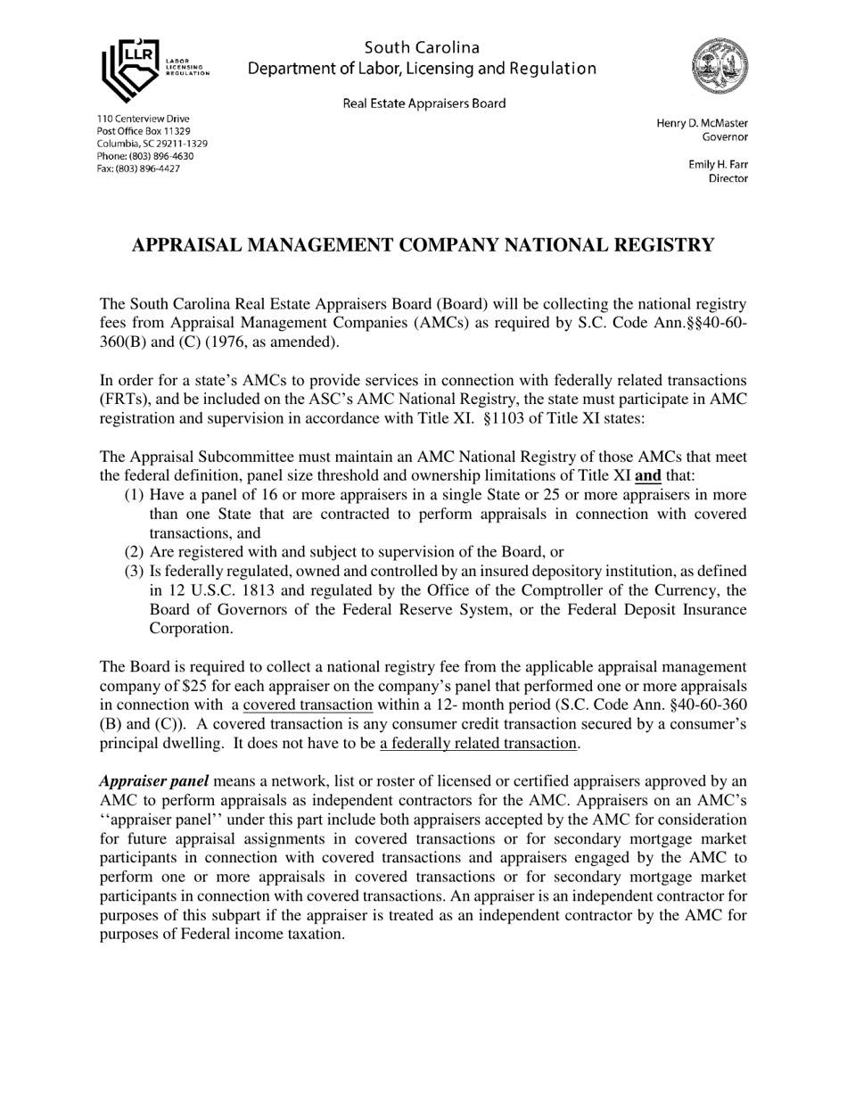 2020 South Carolina National Register Letter - Fill Out, Sign Online ...