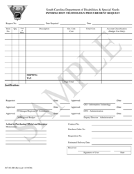 South Carolina Information Technology Procurement Request - Sample ...
