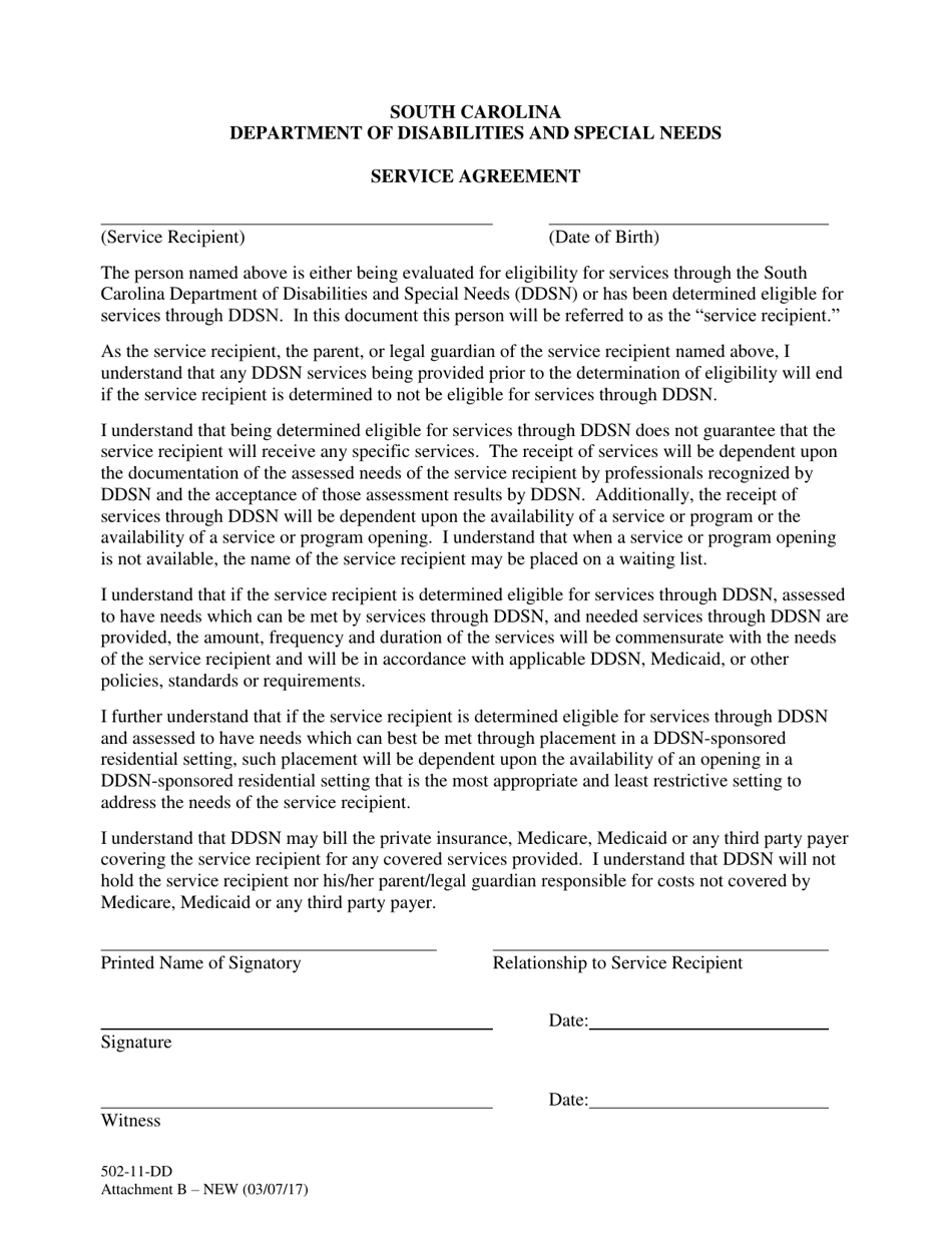 South Carolina Service Agreement - Fill Out, Sign Online and Download ...