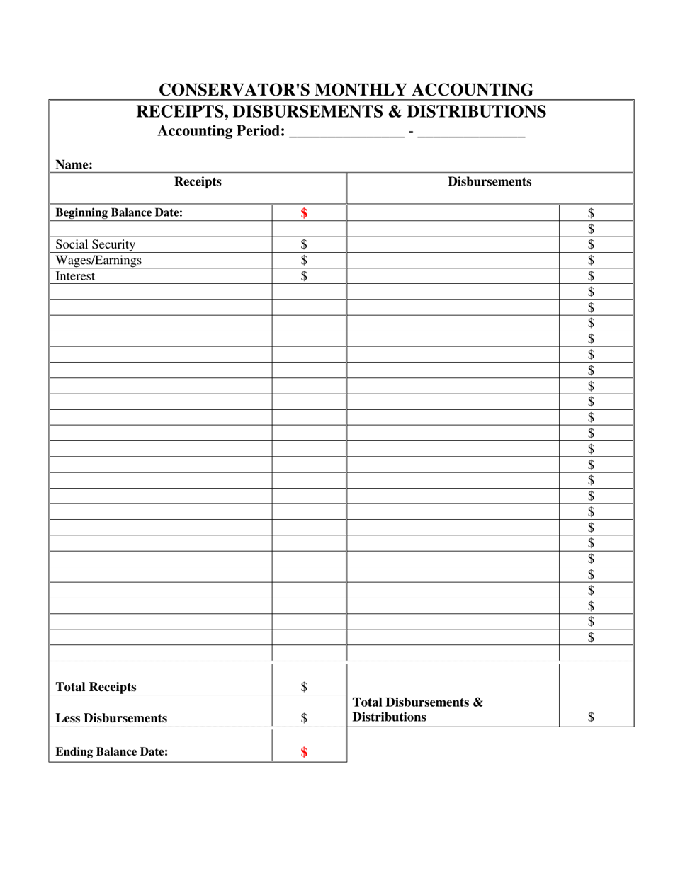 South Dakota Conservator's Monthly Accounting - Fill Out, Sign Online ...