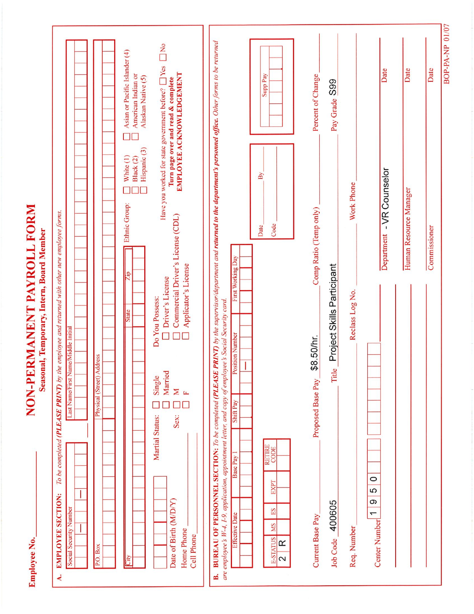 Form BOP-PA-NP - Fill Out, Sign Online and Download Printable PDF, South Dakota | Templateroller