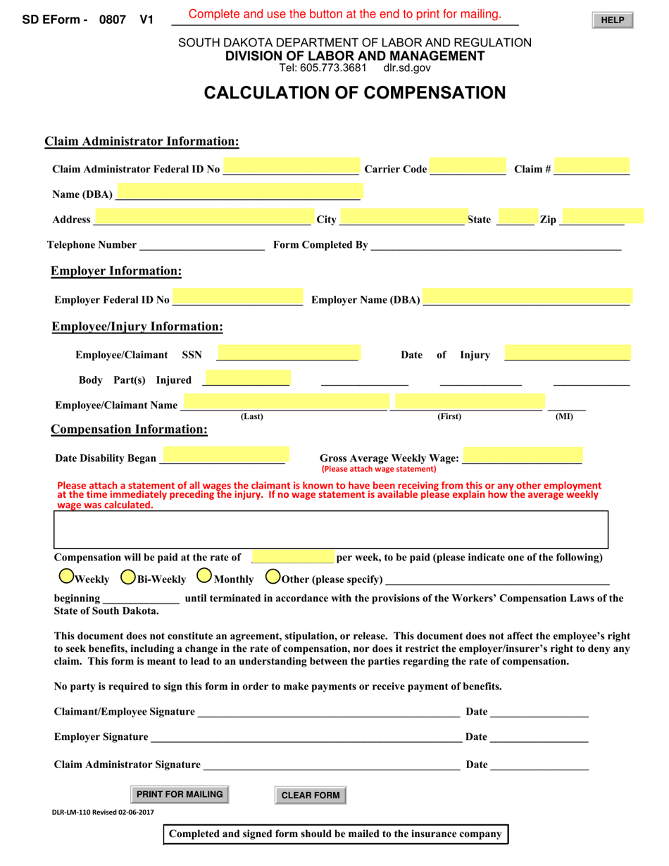 SD Form 0807 (DLR-LM-110) - Fill Out, Sign Online and Download Fillable ...