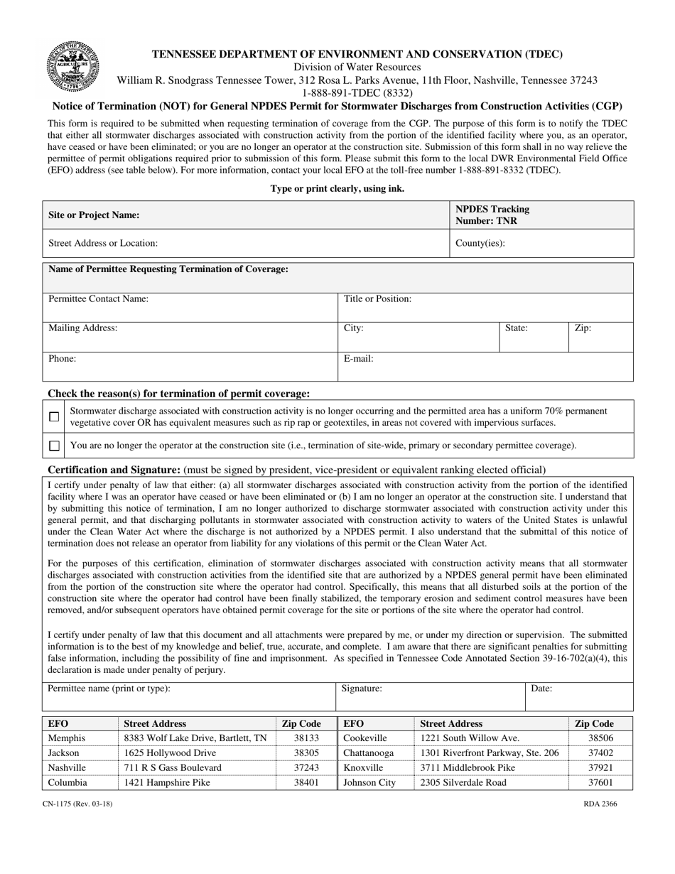 Form CN-1175 - Fill Out, Sign Online and Download Fillable PDF ...