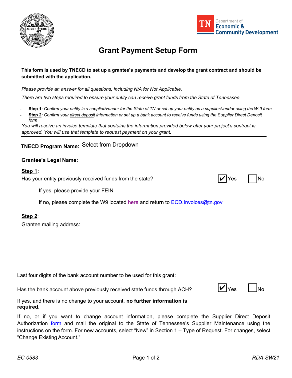 Form EC-0583 - Fill Out, Sign Online and Download Fillable PDF ...