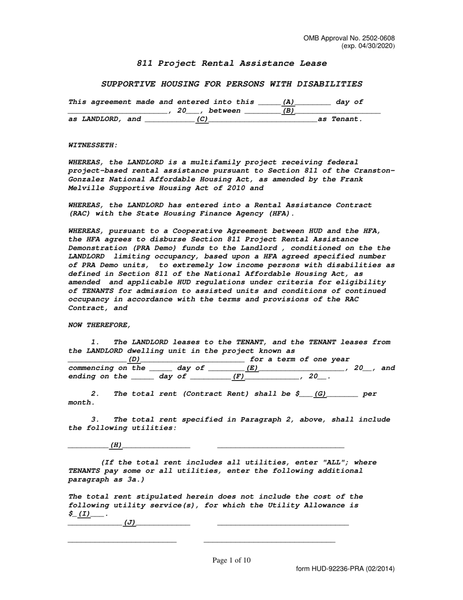 Form HUD-92236-PRA - Fill Out, Sign Online and Download Printable PDF ...