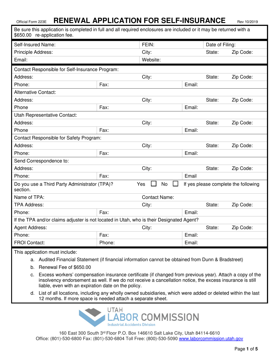 Official Form 223E - Fill Out, Sign Online and Download Fillable PDF ...