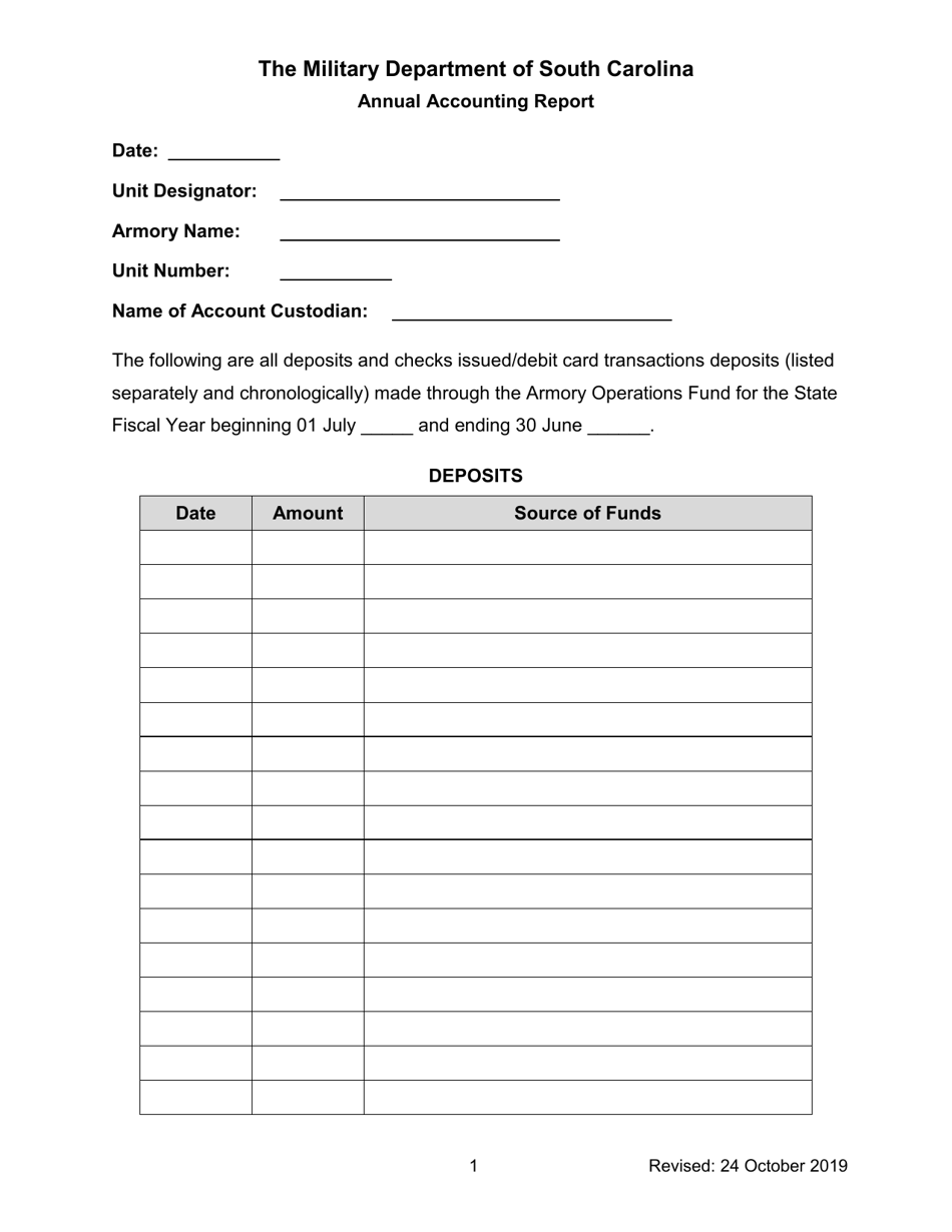 South Carolina Annual Accounting Report - Fill Out, Sign Online and ...