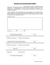 South Carolina Request for Outside Employment Download Fillable PDF ...
