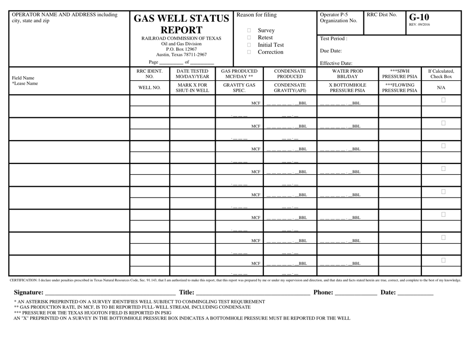 Form G-10 - Fill Out, Sign Online and Download Printable PDF, Texas ...