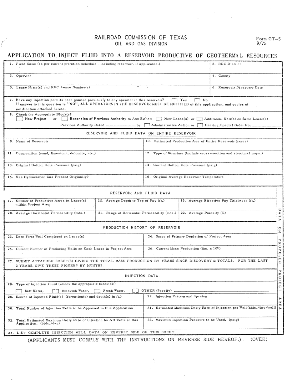 Form GT-5 - Fill Out, Sign Online and Download Printable PDF, Texas ...
