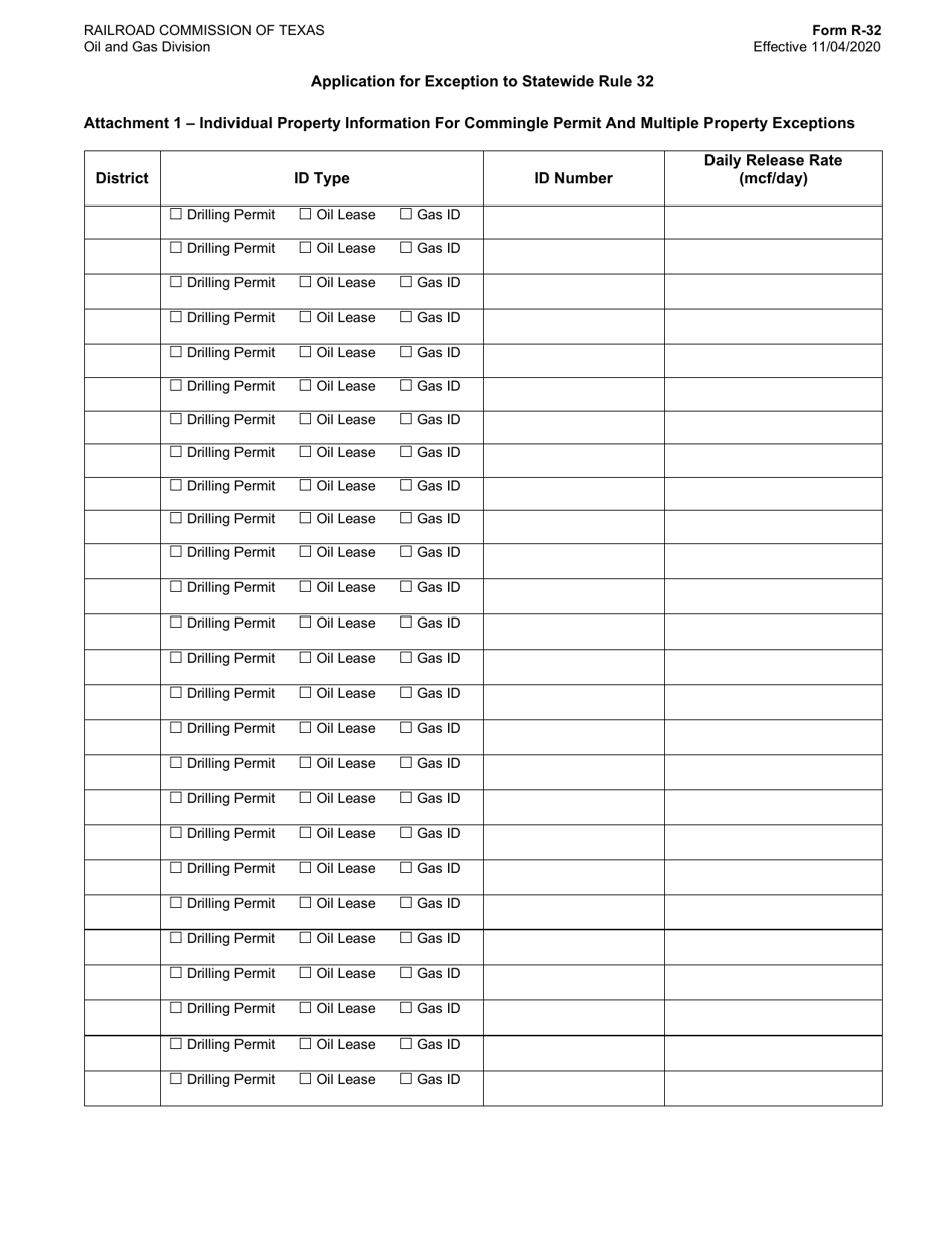 Form R-32 Attachment 1 - Fill Out, Sign Online and Download Fillable ...