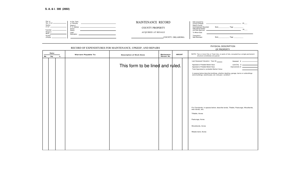 Form S.A.& I.300 - Fill Out, Sign Online and Download Printable PDF ...