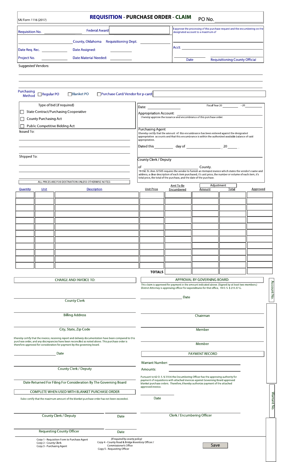 OSAI Form 1116 - Fill Out, Sign Online and Download Fillable PDF ...