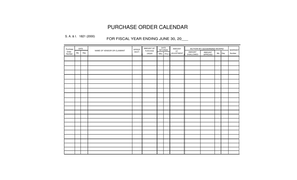 Form S.A.& I.1821 - Fill Out, Sign Online and Download Printable PDF ...