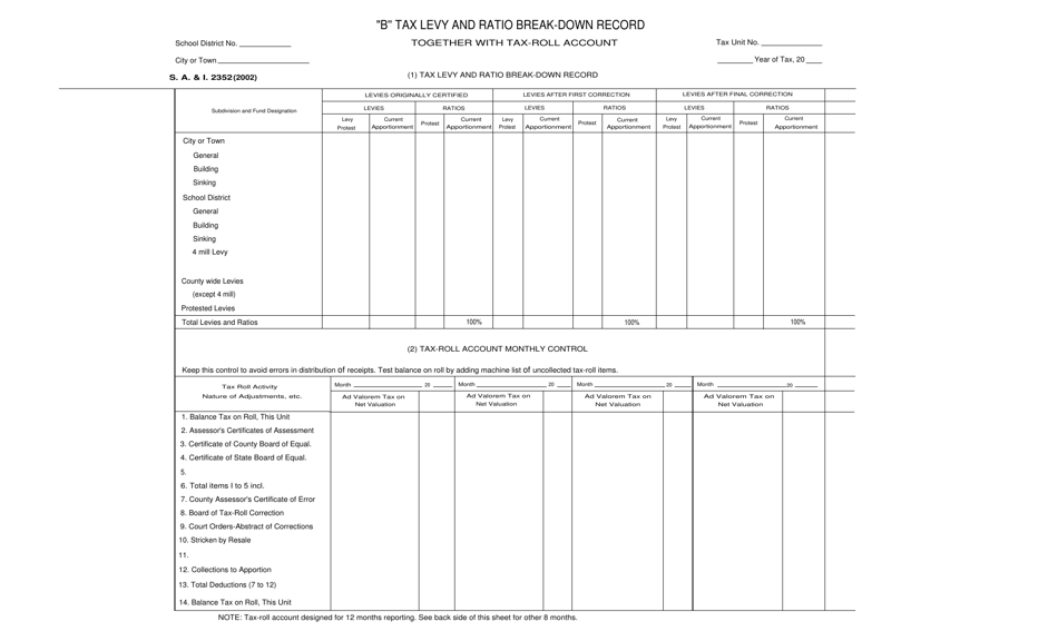 Form S.A.& I.2352 - Fill Out, Sign Online and Download Printable PDF ...